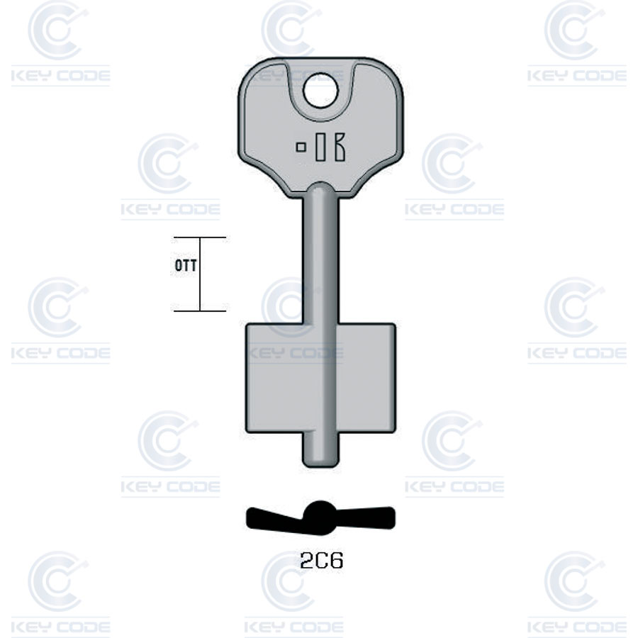 KEYLINE KEY CR 2C6 (RN, CR-3G) | Key-code